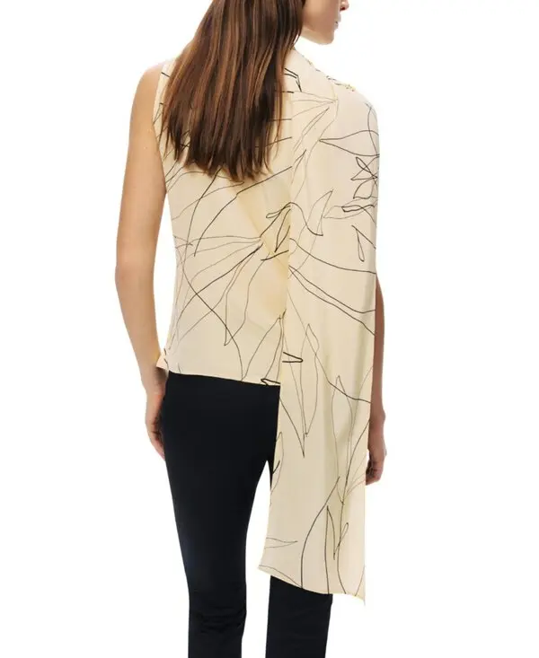NOCTURNE Draped Sleeveless Blouse