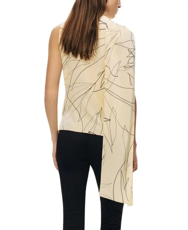 NOCTURNE Draped Sleeveless Blouse