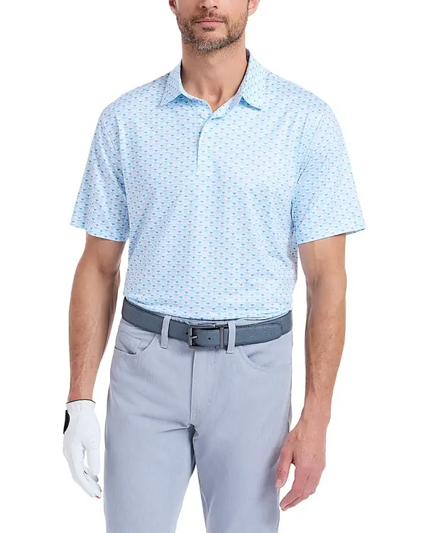 Robert Graham Links & Drinks Short Sleeve Knit Polo Shirt
