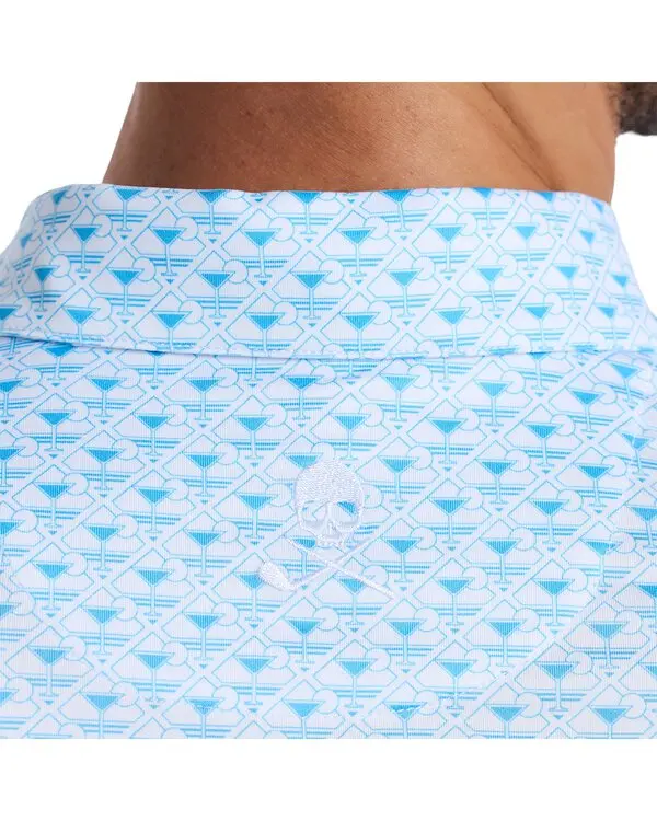 Robert Graham Links & Drinks Short Sleeve Knit Polo Shirt