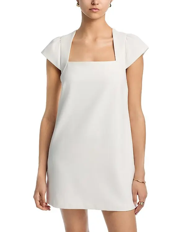 French Connection Whisper Cap Sleeve Mini Dress - Summer White