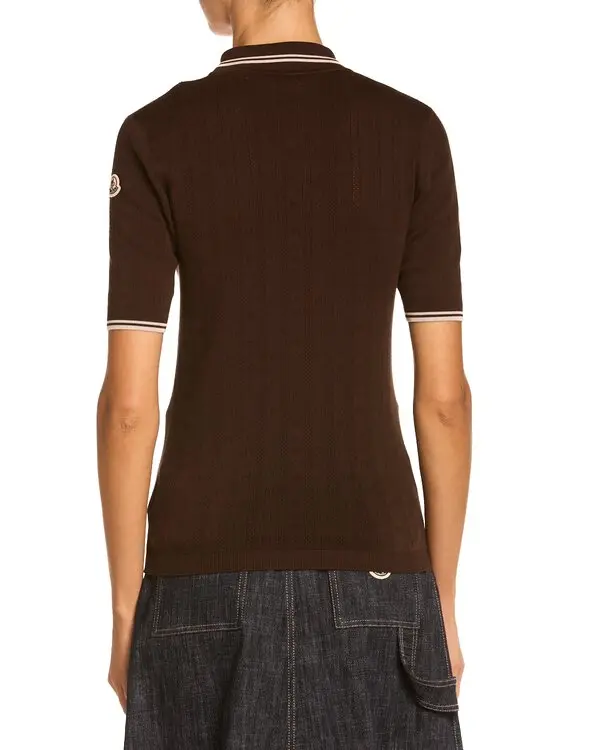 Moncler Short Sleeve Polo - Cognac