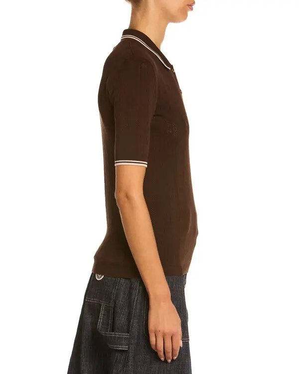 Moncler Short Sleeve Polo - Cognac