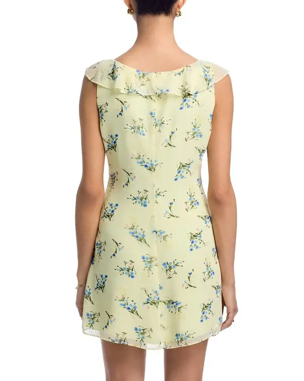 French Connection Marina Silky Chiffon Harper Fleur Mini Dress