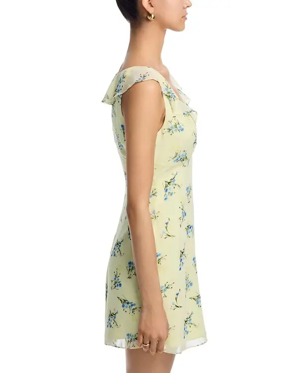 French Connection Marina Silky Chiffon Harper Fleur Mini Dress
