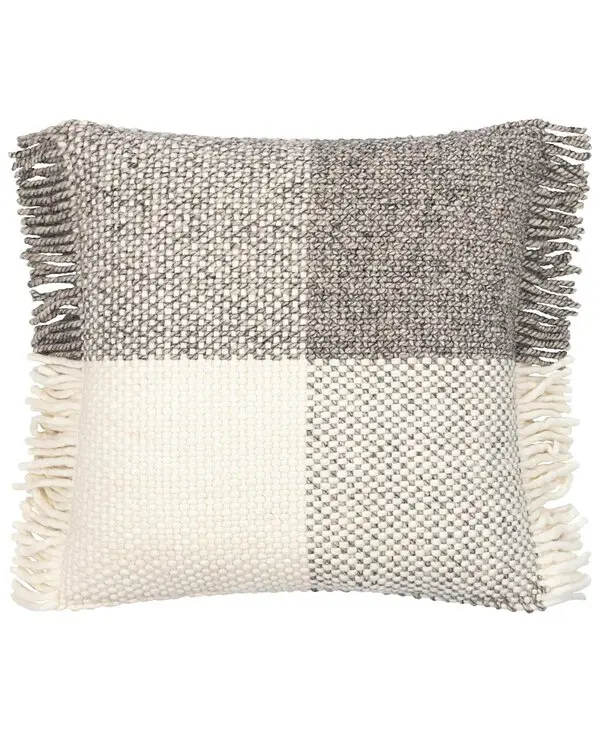SURYA Faroe Ii Decorative Pillow - Cream/gray