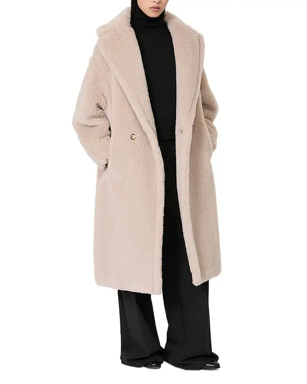 Max Mara Alpaca, Wool & Silk Teddy Coat - Beige