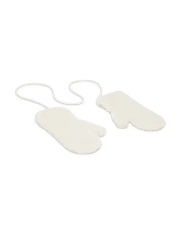 Max Mara Ombrato Alpaca Blend Teddy Mittens - Optical White