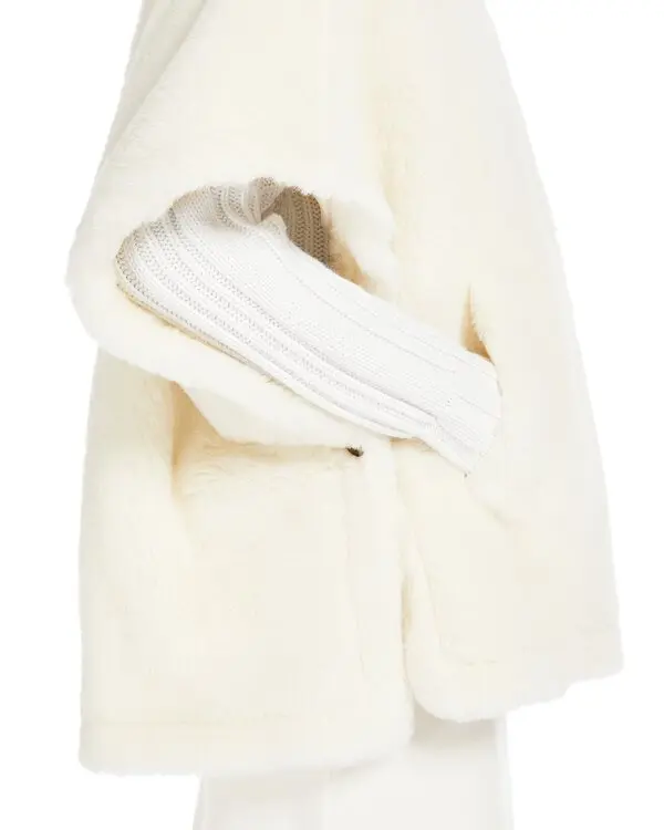 Max Mara Tebe1 Faux Fur Poncho Jacket