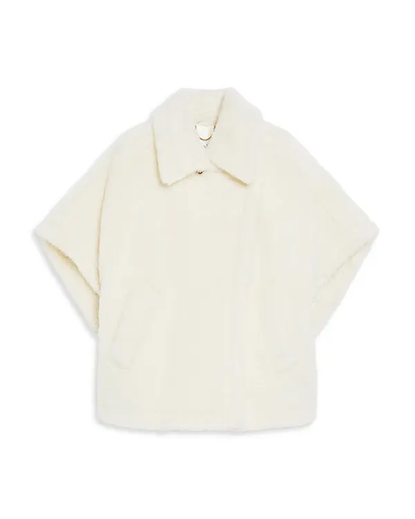 Max Mara Tebe1 Faux Fur Poncho Jacket