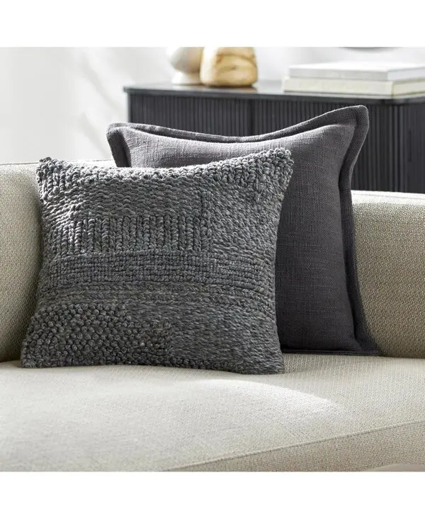 SURYA Gabon Decorative Pillow - Medium Gray