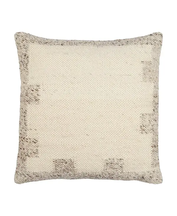 SURYA Deccan Traps Decorative Pillow - Ivory/brown
