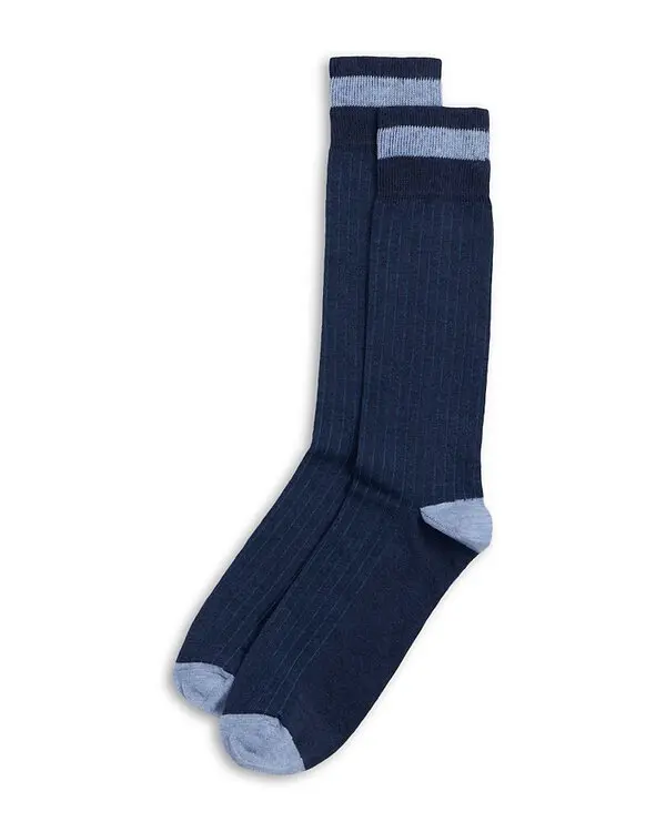 Bloomingdale'S Ribbed Crew Socks - Navy