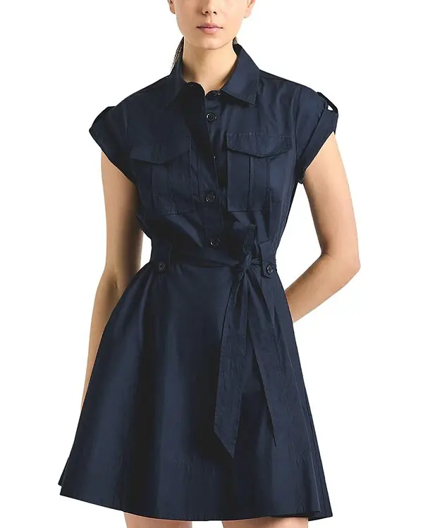 Derek Lam 10 Crosby Azora Poplin Shirt Dress - Midnight