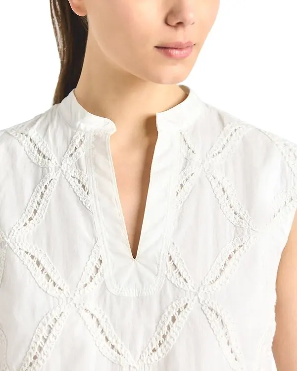 Derek Lam 10 Crosby Cropped Eyelet Top