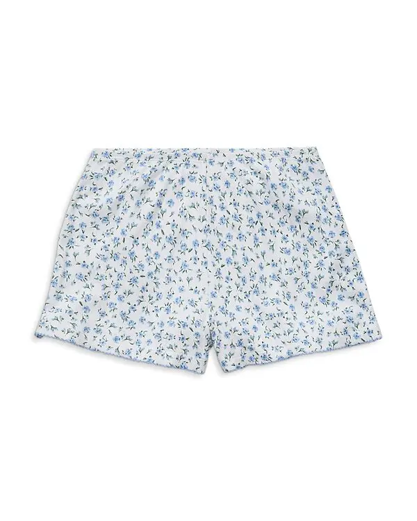 PETITE PLUME Pointelle Knit Shorts - Blue