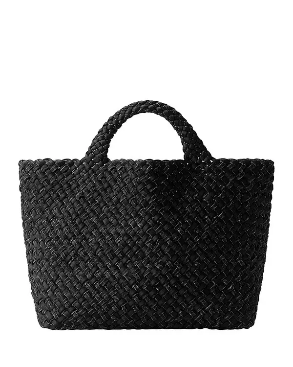 NAGHEDI St. Barths Medium Double Weave Tote - Jet