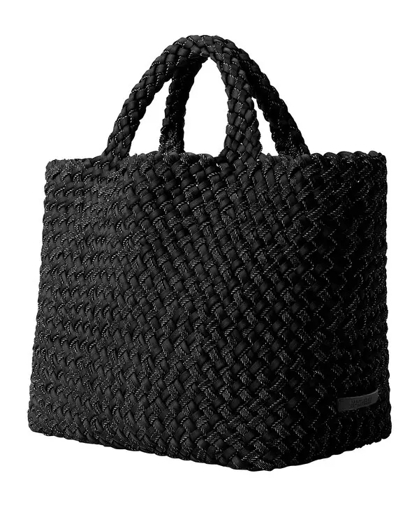 NAGHEDI St. Barths Medium Double Weave Tote - Jet