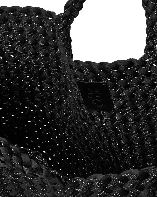 NAGHEDI St. Barths Medium Double Weave Tote - Jet