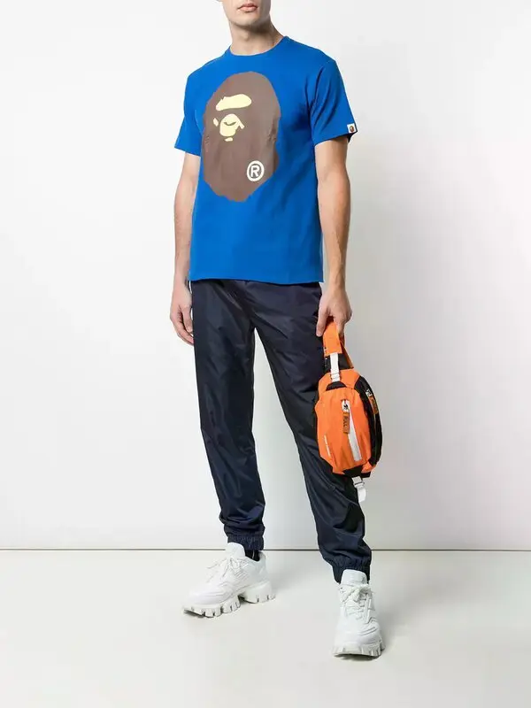 A BATHING APE Logo Print T-shirt - Blue
