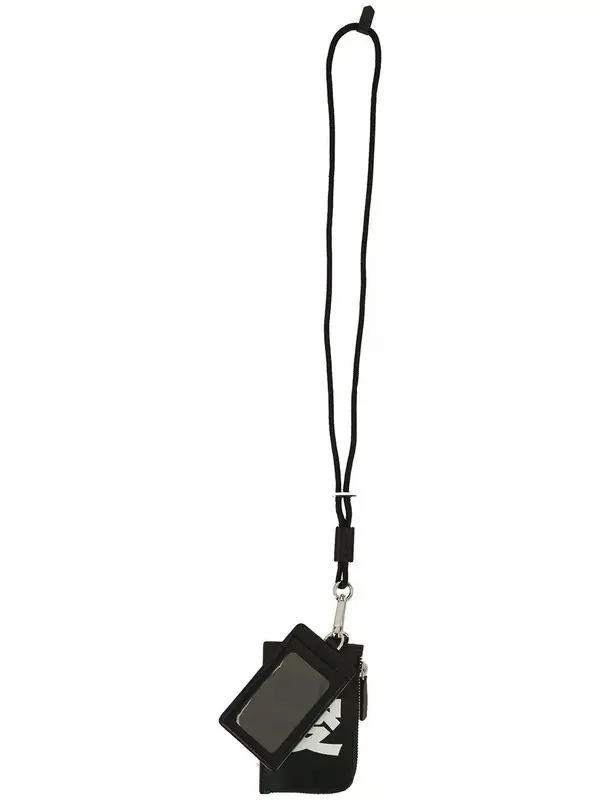 PORTS V Chinese Character-print Leather Cardholder - Black