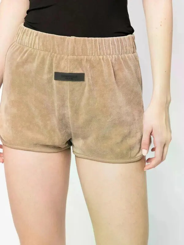 Fear Of God Velvet-effect Logo-tag Shorts