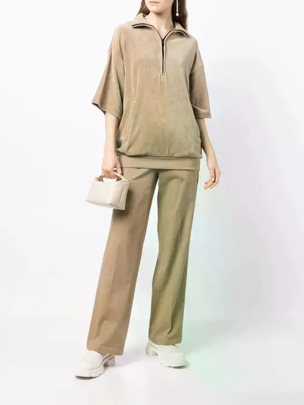 Fear Of God Velour Mock-neck Half-sleeve Top