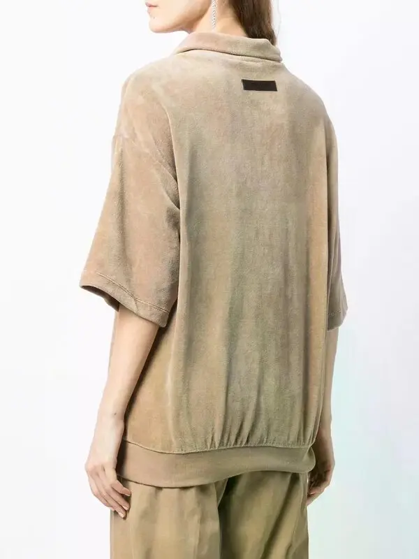 Fear Of God Velour Mock-neck Half-sleeve Top