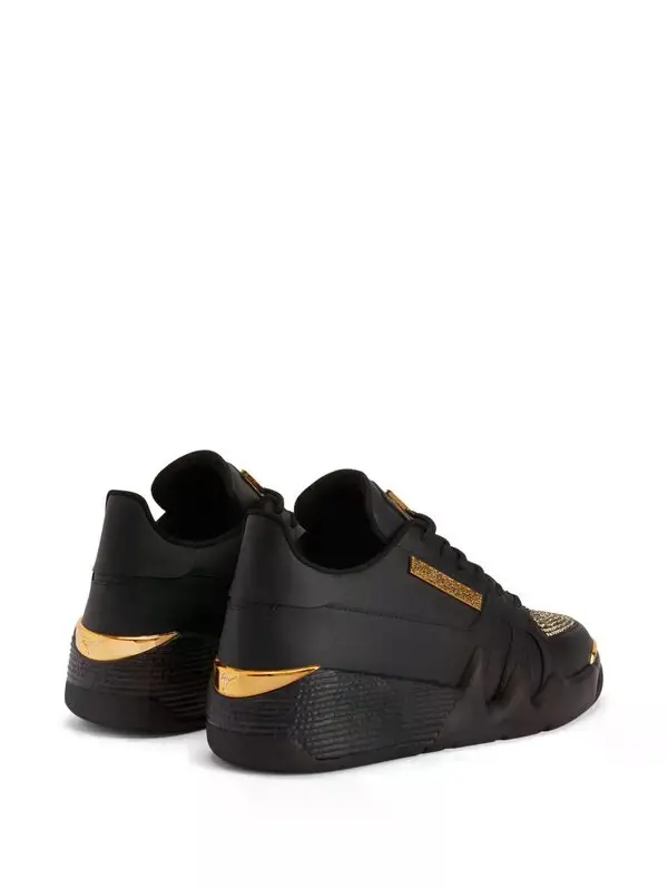 GIUSEPPE ZANOTTI Talon Crystal-embellished Sneakers - Black