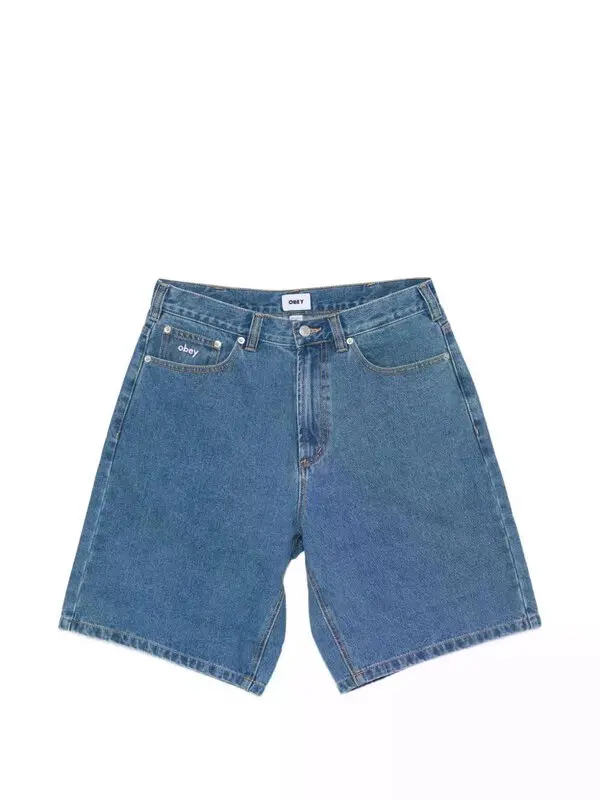Obey Logo-embroidered Shorts