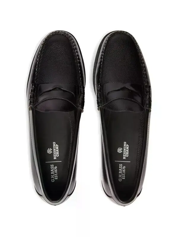 G.H.BASS Hand-stitched Leather Loafers