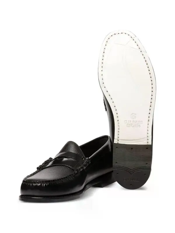 G.H.BASS Hand-stitched Leather Loafers