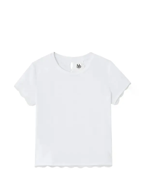 B+AB Scalloped-trim T-shirt