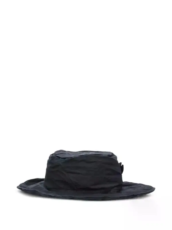 SCHA Floral-appliqué Hat - Black