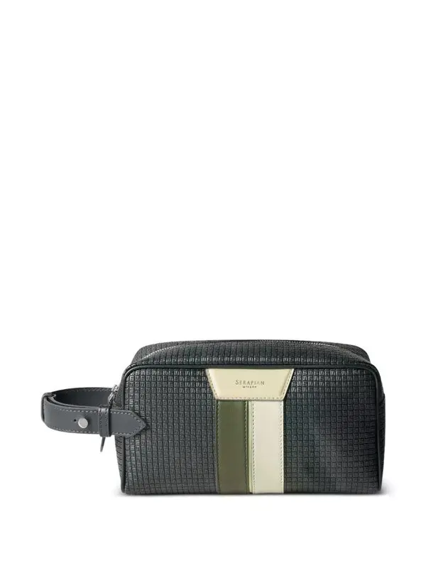 SERAPIAN Zip-up Wash Bag - Grey