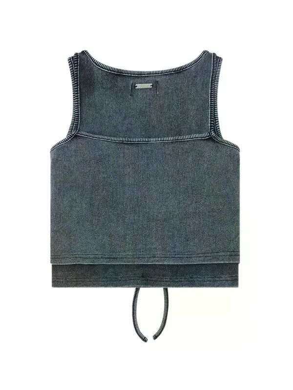 MUSIUM DIV. Drawstring-detail Ribbed Tank Top - Blue