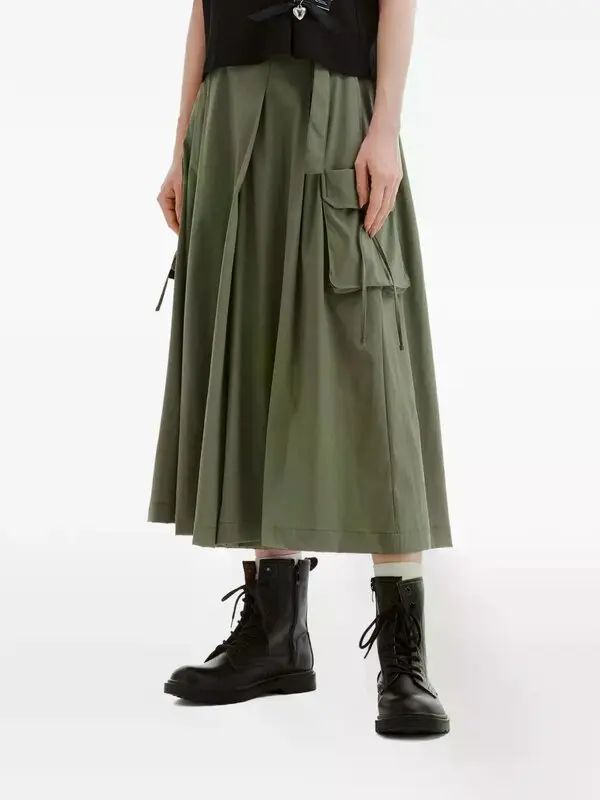 MUSIUM DIV. Belted Wide-leg Layered Trousers