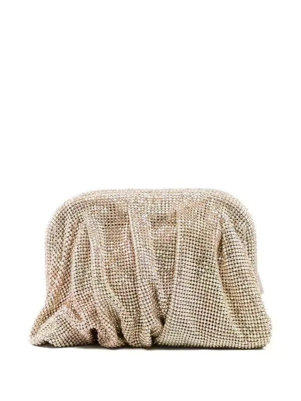 Benedetta Bruzziches Crystal Embellished Chain Clutch - Gold