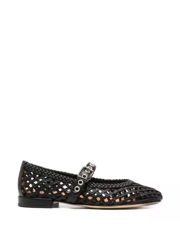 EVALUNA Buckle-fastening Flat Pumps - Black