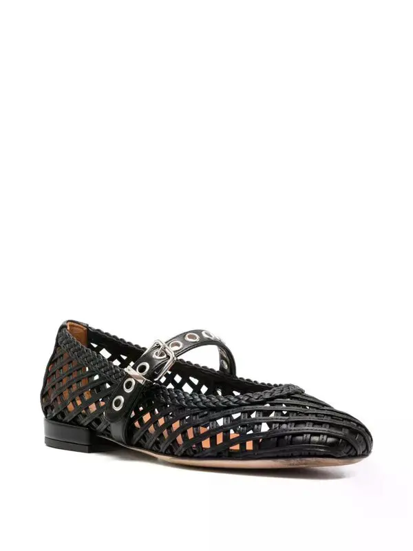 EVALUNA Buckle-fastening Flat Pumps - Black