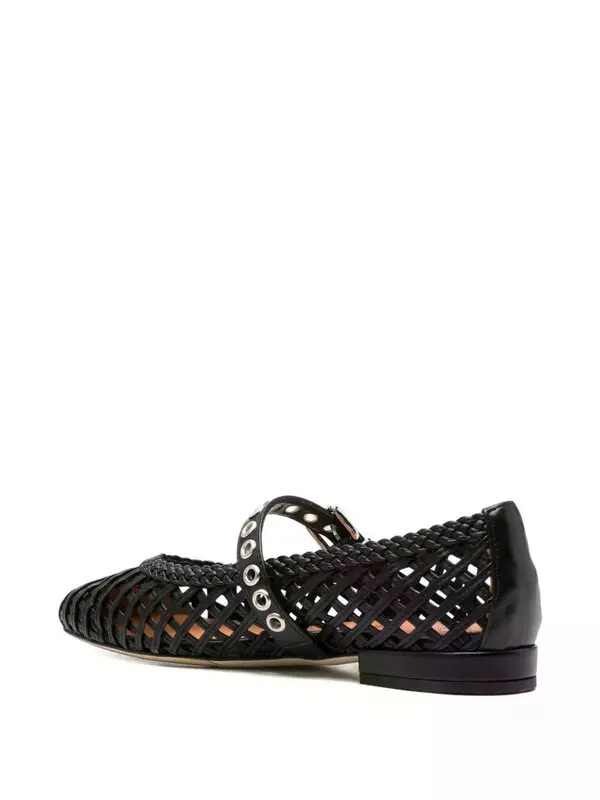 EVALUNA Buckle-fastening Flat Pumps - Black