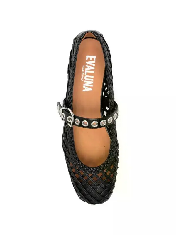 EVALUNA Buckle-fastening Flat Pumps - Black