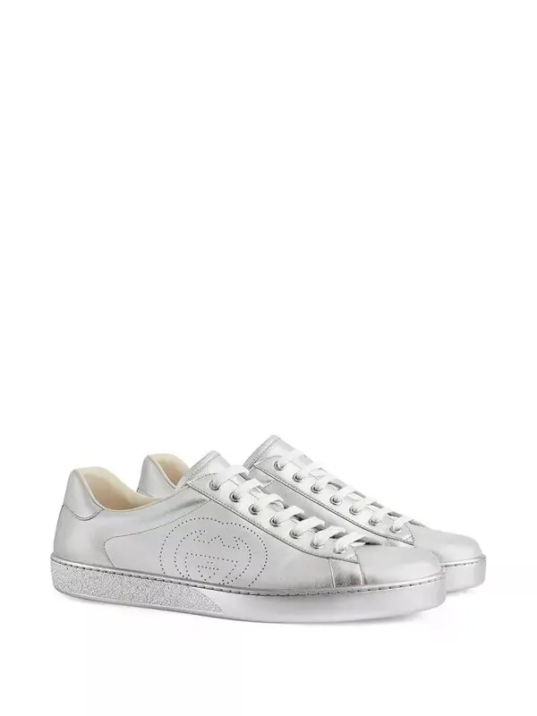 Gucci Ace Metallic Low-top Sneakers - Silver