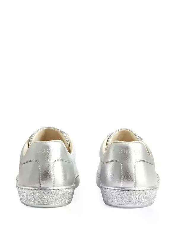 Gucci Ace Metallic Low-top Sneakers - Silver