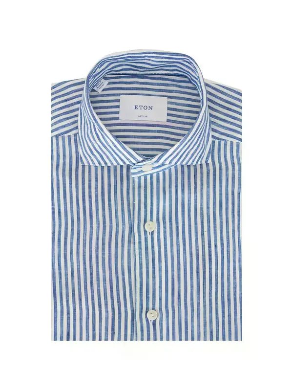 Eton Striped Shirt - Blue