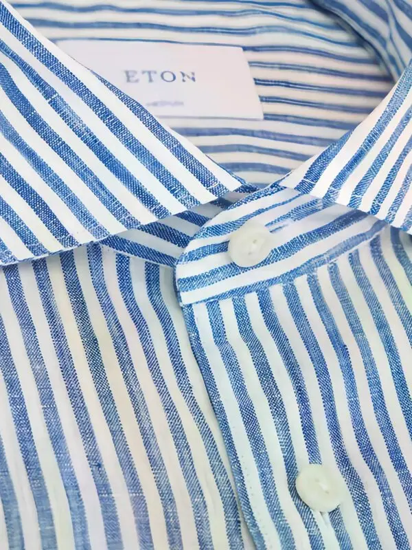 Eton Striped Shirt - Blue
