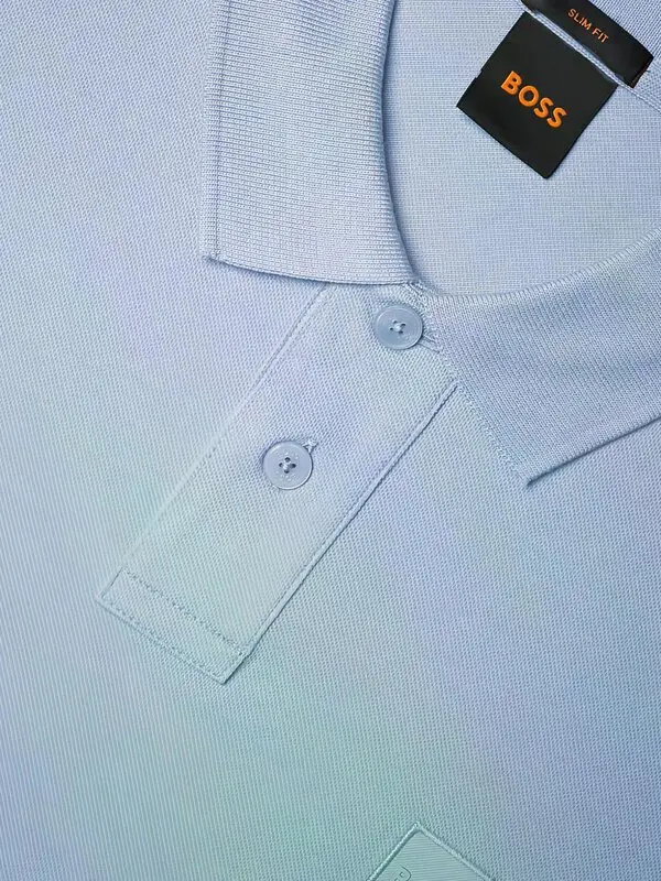 BOSS Logo-patch Stretch-cotton Polo Shirt