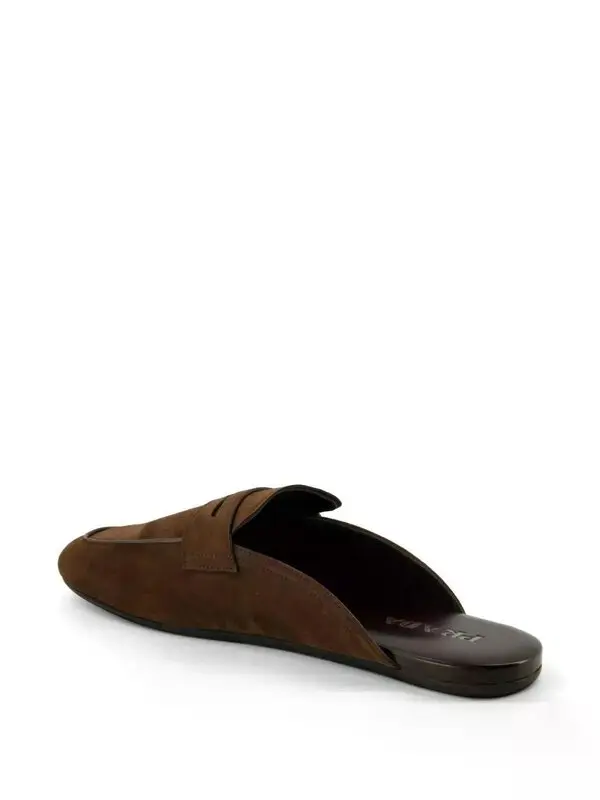 Prada Round-toe Suede Mules