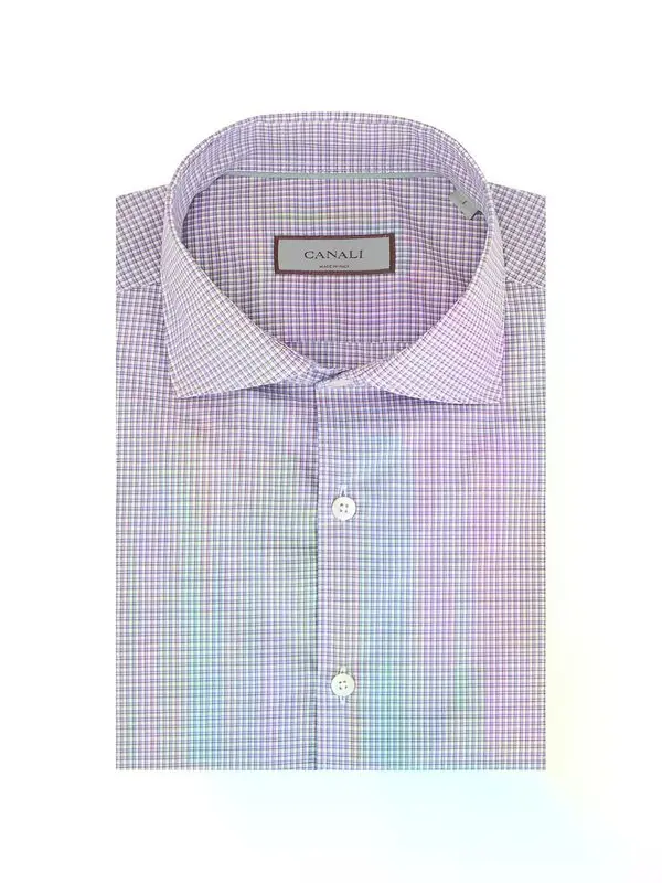 Canali Checkered Woven Shirt
