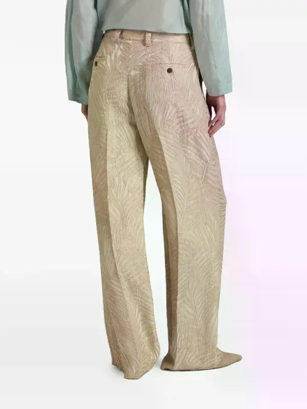 Incotex Jacquard Straight Leg Trousers